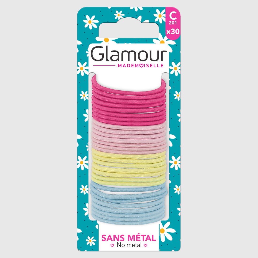 30 élastiques à cheveux fins colorés pour enfant - Glamour Paris